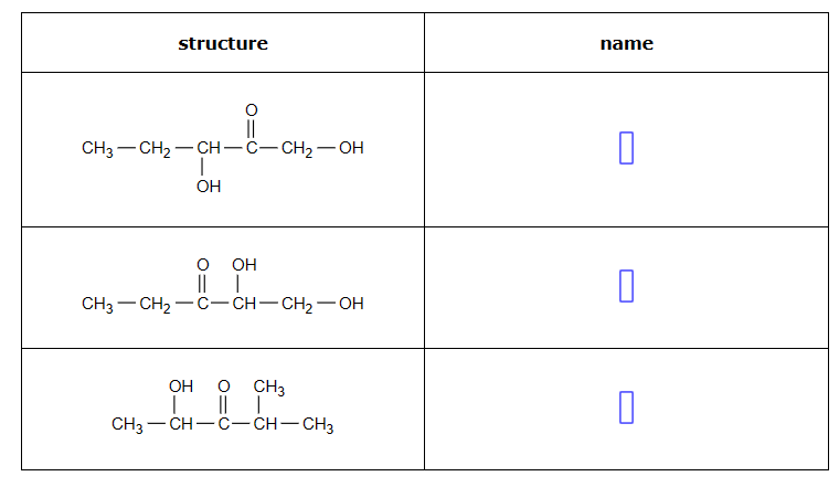 [Solved]: begin{tabular}{|c|c|} hline structure & name