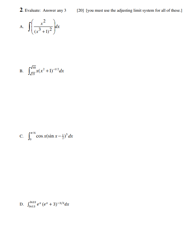 Solved Choose any 3 out of these 4 questions and use | Chegg.com