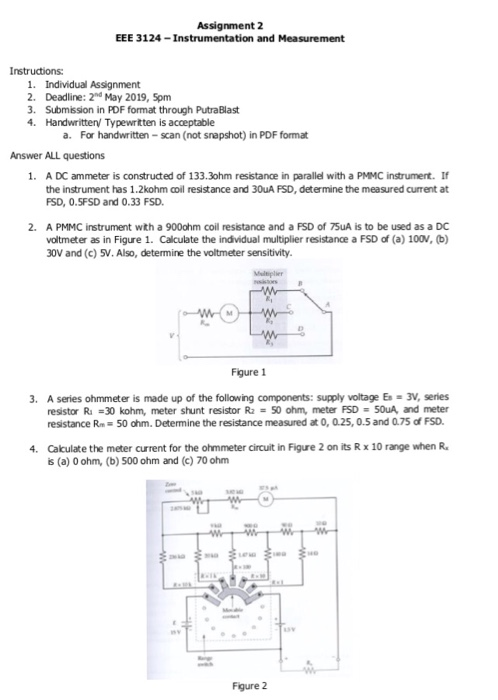 Solved Assignment 2 EEE 3124-Instrumentation and Measurement | Chegg.com
