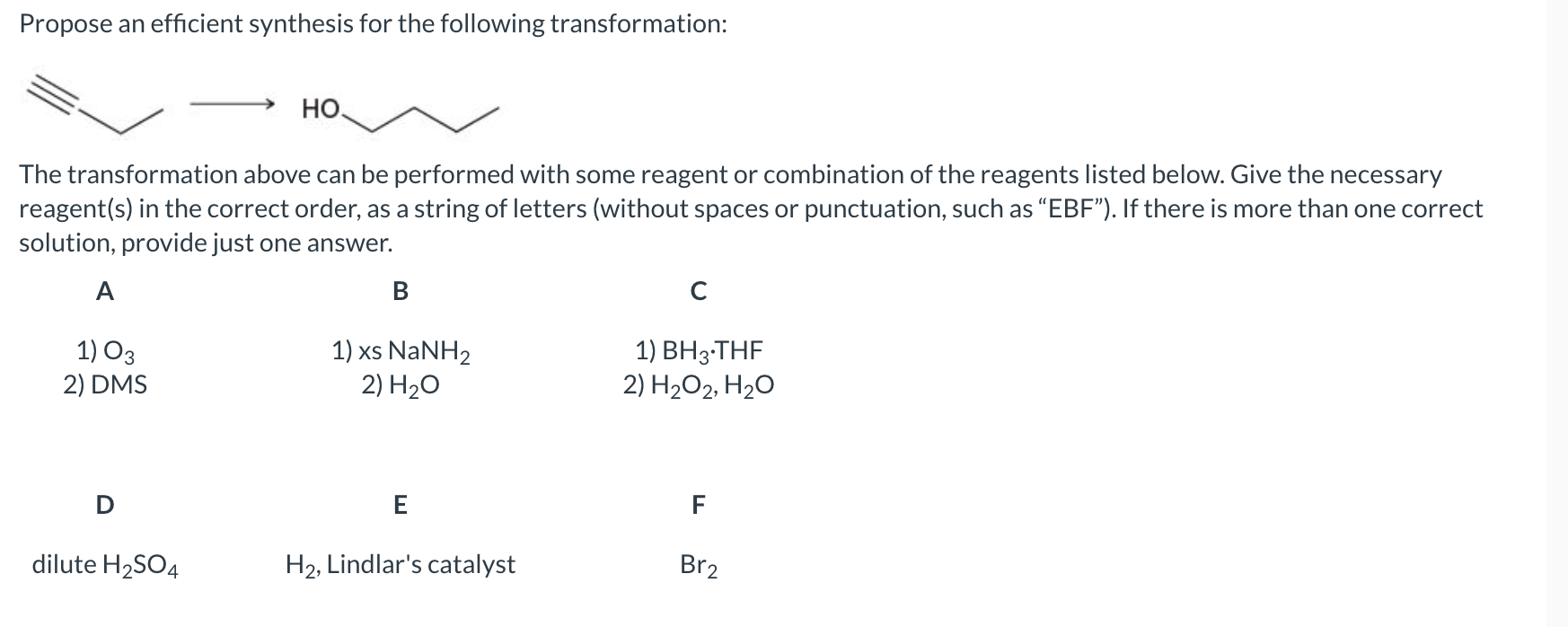 Solved Propose an efficient synthesis for the following | Chegg.com