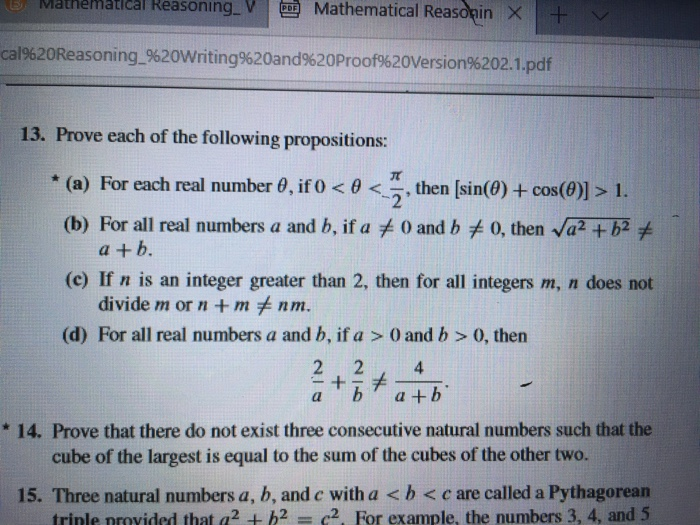 Solved Mathematical Reasoning Writing And Proof Version 21