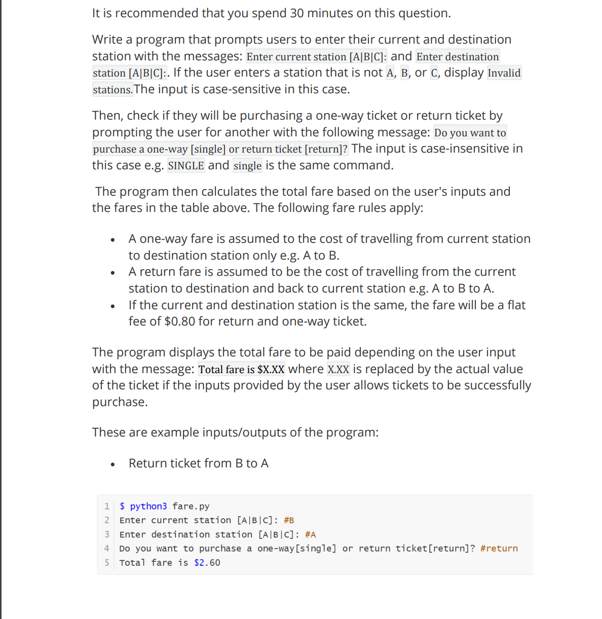 It is recommended that you spend 30 minutes on this | Chegg.com