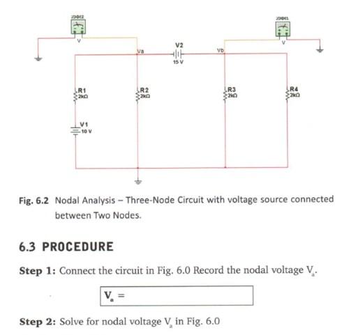 Solved Fig. 6.2 Nodal Analysis - Three-Node Circuit with | Chegg.com