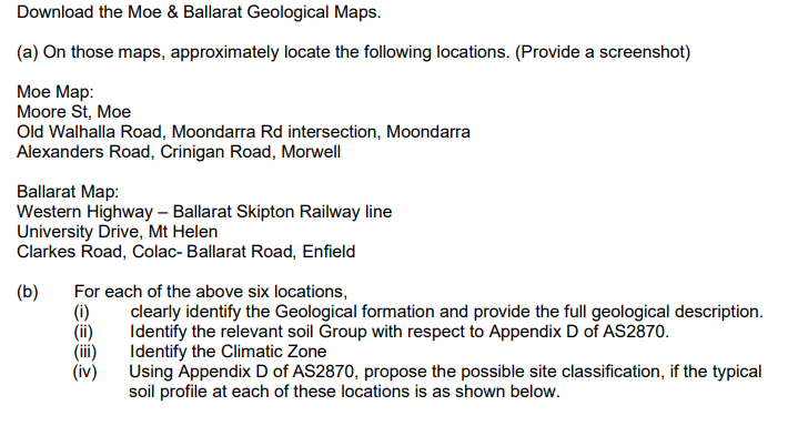 Download the Moe \& Ballarat Geological Maps. (a) On | Chegg.com