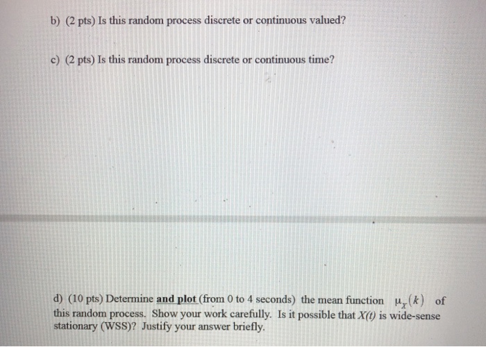 Solved 5. (25 pts) Consider a random process variable with | Chegg.com