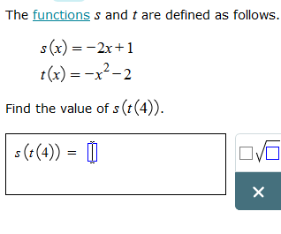 Solved The functions s and t are defined as follows. | Chegg.com