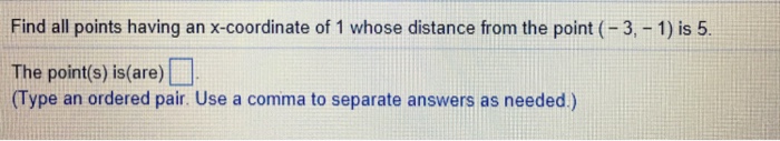 Solved Find all points having an x-coordinate of 1 whose | Chegg.com