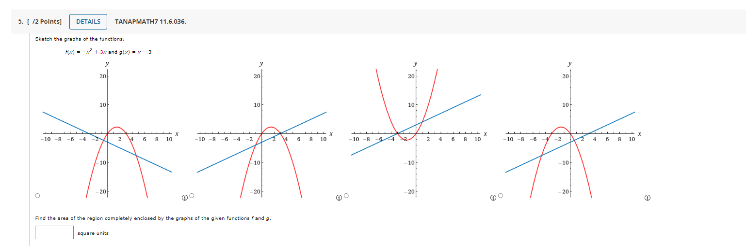 Solved Sketch the graphs of the functions. f(x)=−x2+3x and | Chegg.com