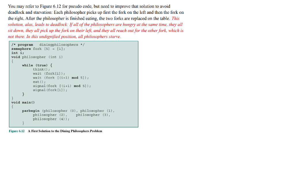 Solved Problem 1: Traditional Philosophers Problem (Ref: | Chegg.com