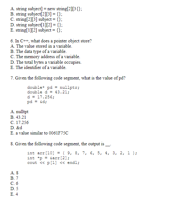 Solved 1. Which can declare and initialize an empty array of | Chegg.com Solved 1. Which can declare and initialize an empty array of | Chegg.com