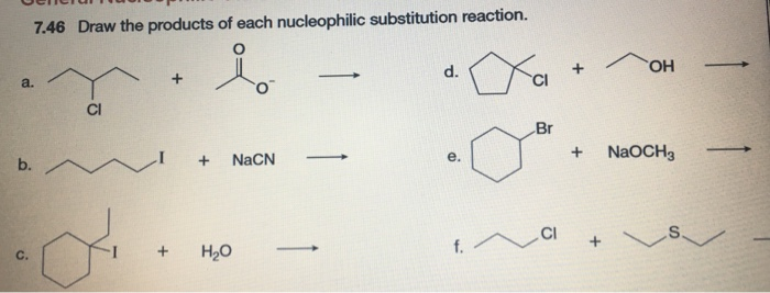 Solved 7.46 Draw the products of each nucleophilic | Chegg.com