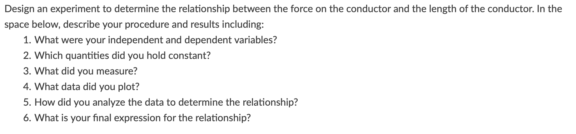 Solved The equation used is F=ILB with the current and | Chegg.com