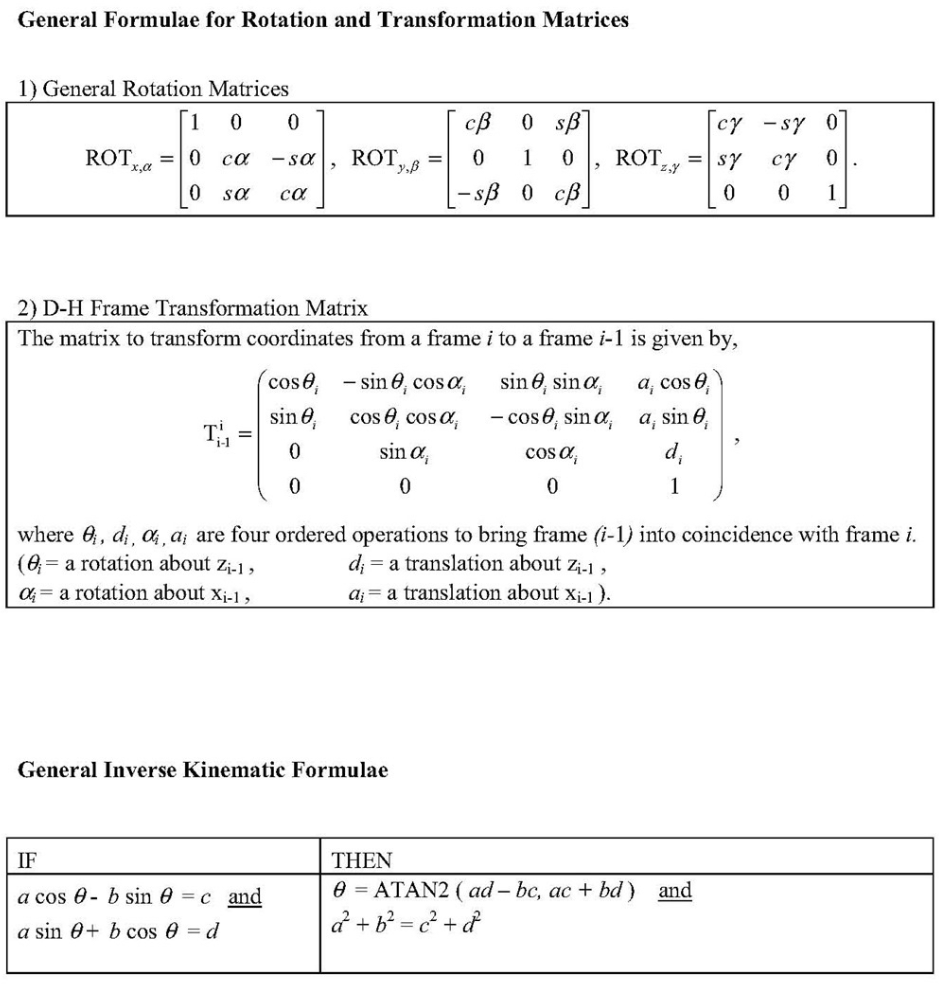 Solved General Formulae for Rotation and Transformation | Chegg.com