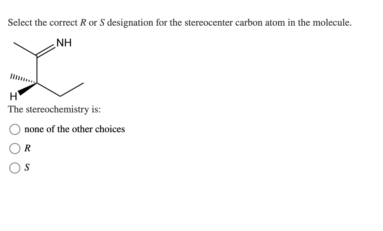 Solved Select the correct R or S designation for the | Chegg.com