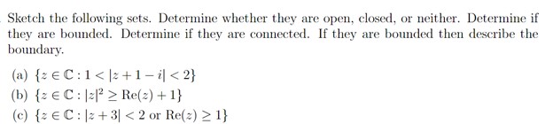Solved Sketch the following sets. Determine whether they are | Chegg.com