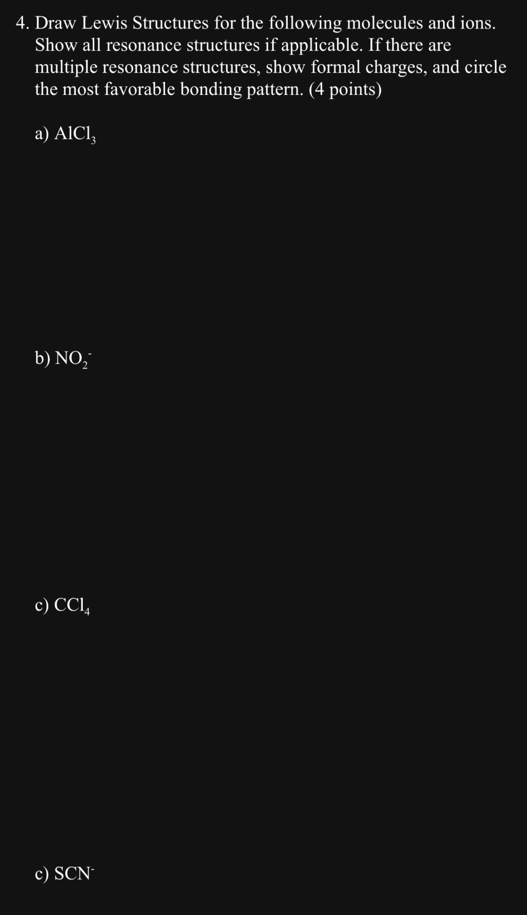 Solved Draw Lewis Structures for the following molecules and | Chegg.com