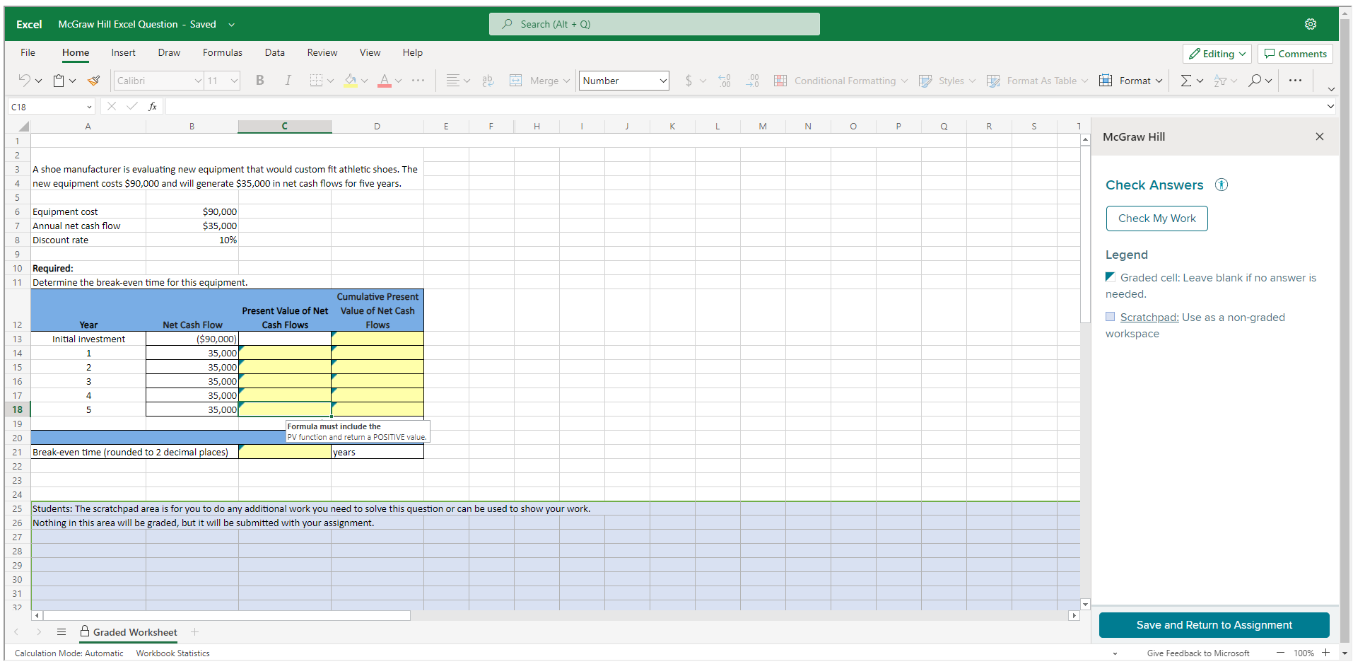 If you could, please explain how to use the PV | Chegg.com