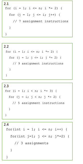 Solved Analyze The Following Programs And Show Their Time 