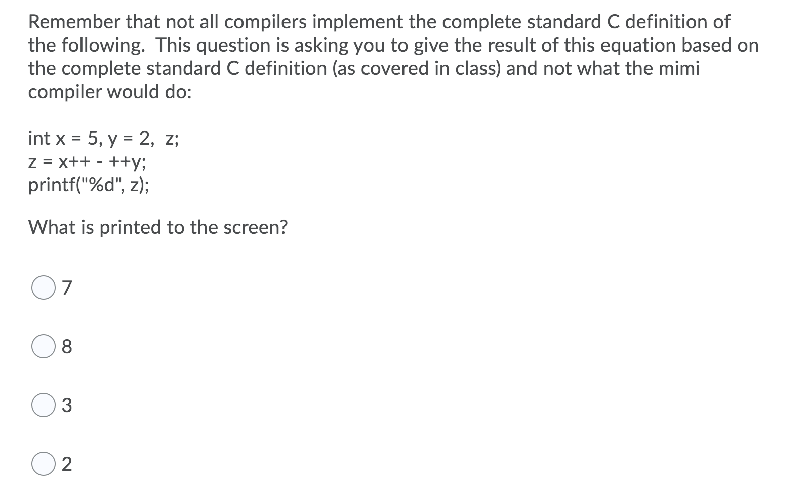 Solved Remember that not all compilers implement the | Chegg.com