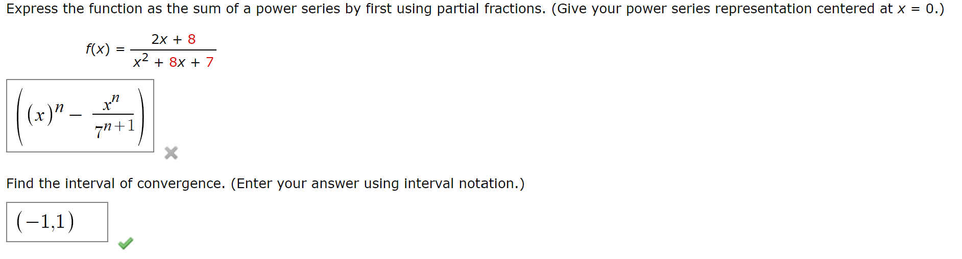 Solved Express the function as the sum of a power series by | Chegg.com