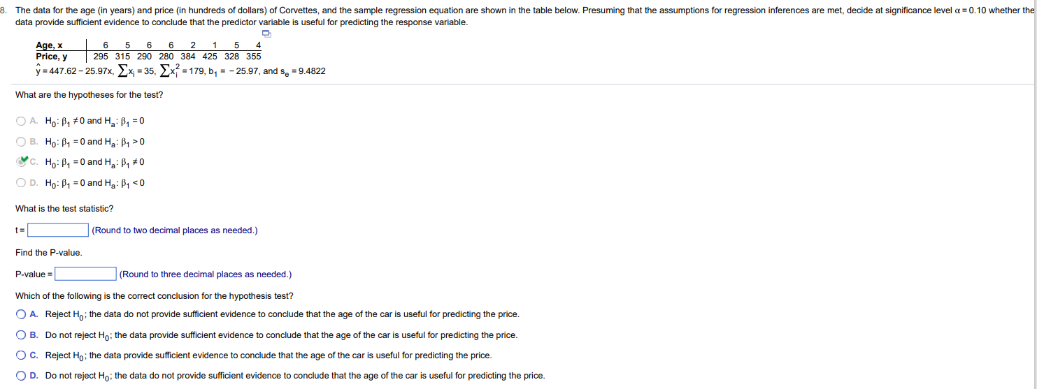 Solved data provide sufficient evidence to conclude that the | Chegg.com