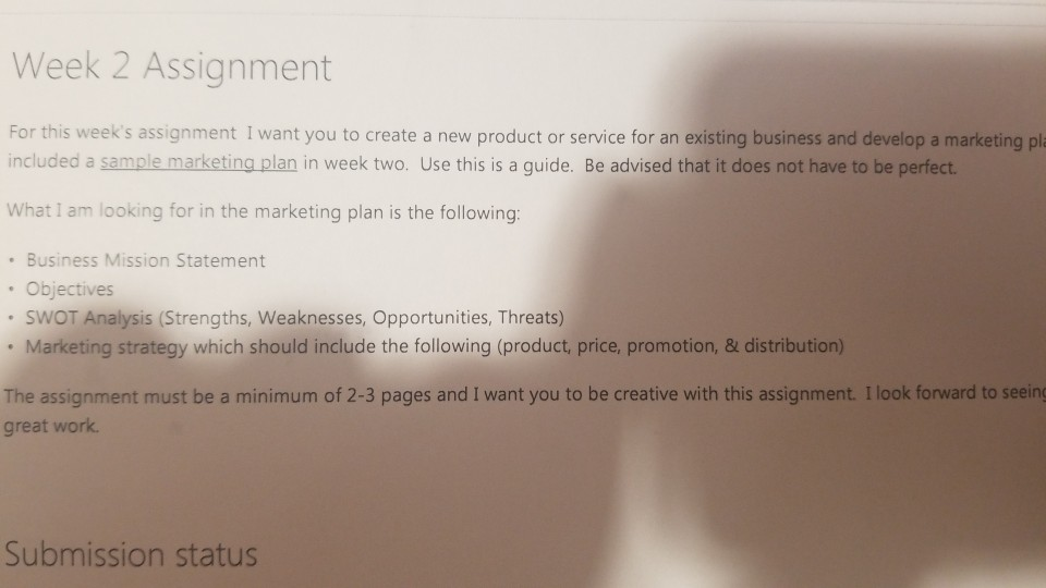 Solved Week 2 Assignment For this week's assignment I want | Chegg.com