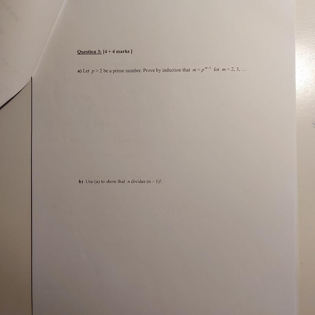 Solved a) Let p>2 be a prime number. Prove by induction that | Chegg.com