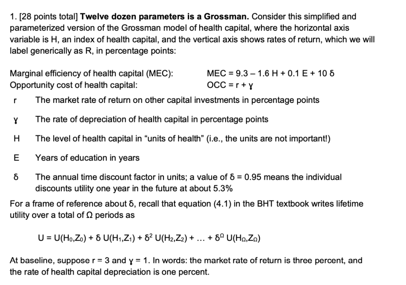 Solved 1. [28 points total] Twelve dozen parameters is a | Chegg.com