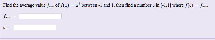 Solved V4 Find the exact average value fave of f(x) f(c) | Chegg.com