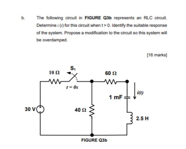 Solved b. The following circuit in FIGURE Q3b represents an | Chegg.com