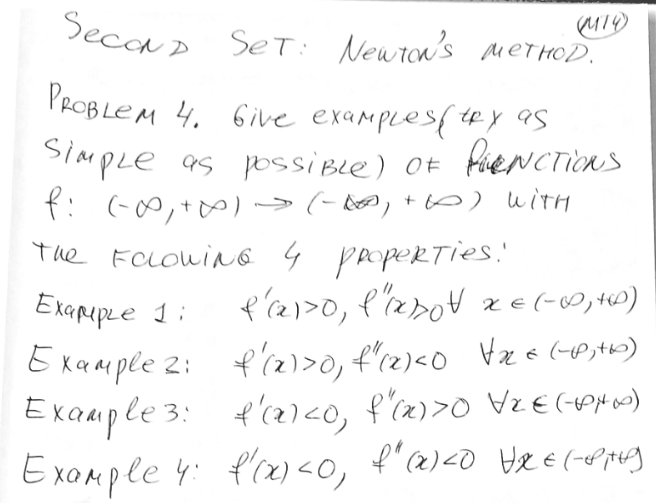 Solved Secand 1414 Set: Newton's METHOD. PROBLEM 4. Give | Chegg.com