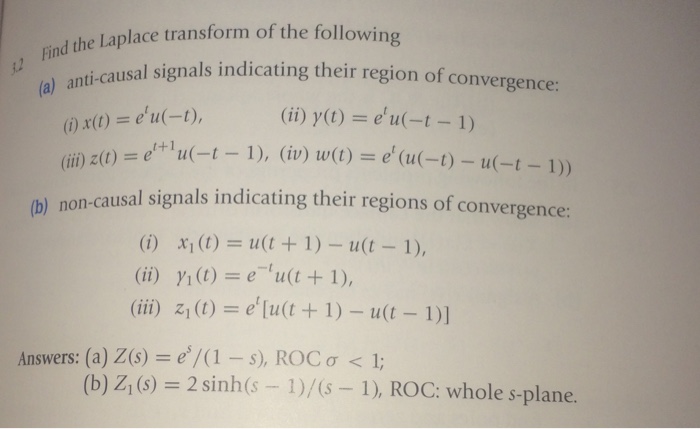 Solved Find the Laplace transform of the following | Chegg.com
