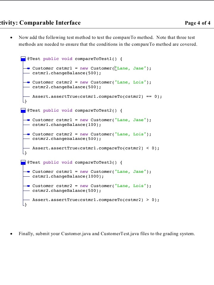 Solved Activity: Comparable Interface Page 1 of 4 Goals: By | Chegg.com