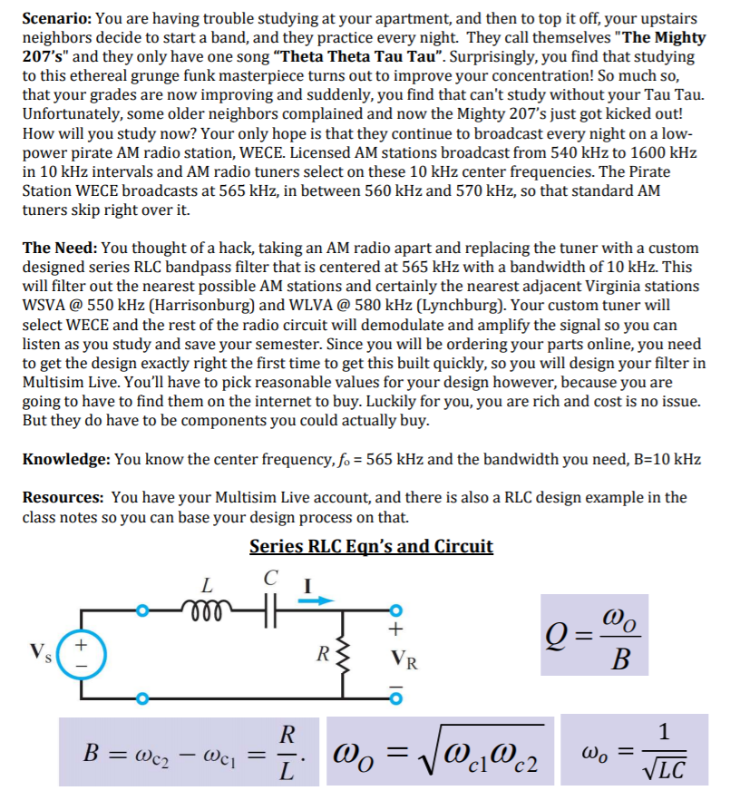 Solved Please do part 1, please use multisim for the design | Chegg.com
