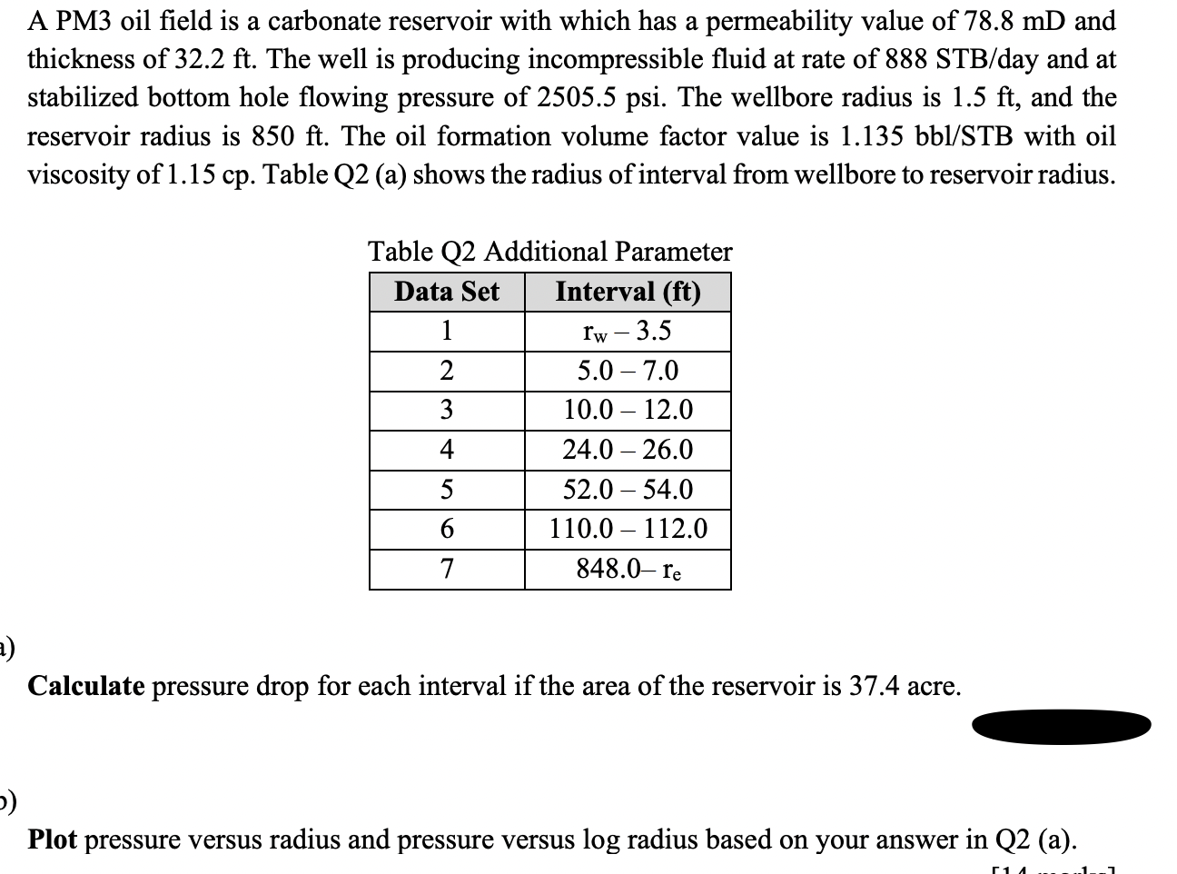 Solved A PM3 oil field is a carbonate reservoir with which | Chegg.com