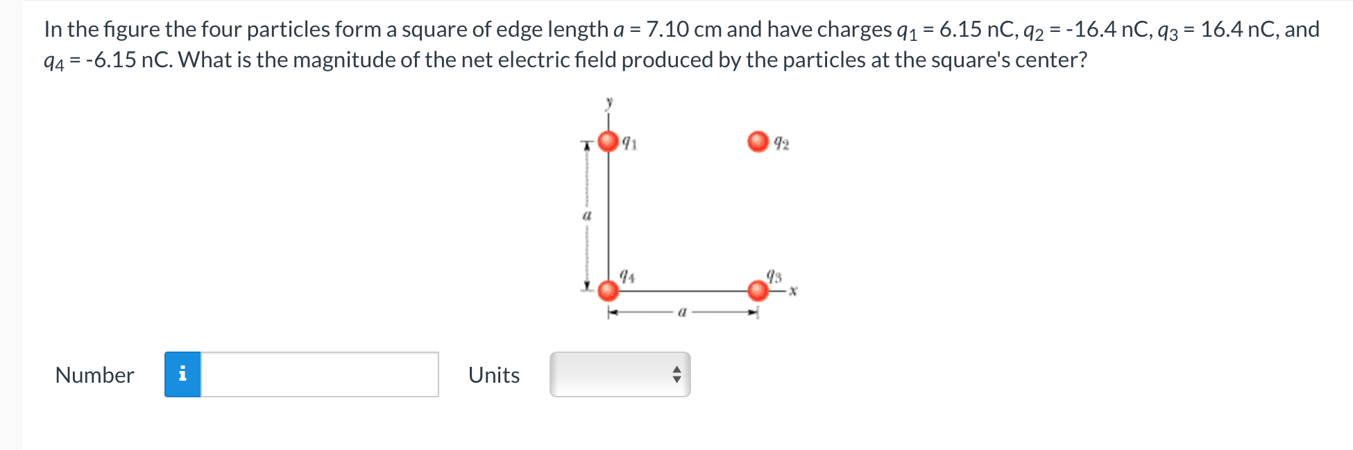Solved In the figure the four particles form a square of | Chegg.com