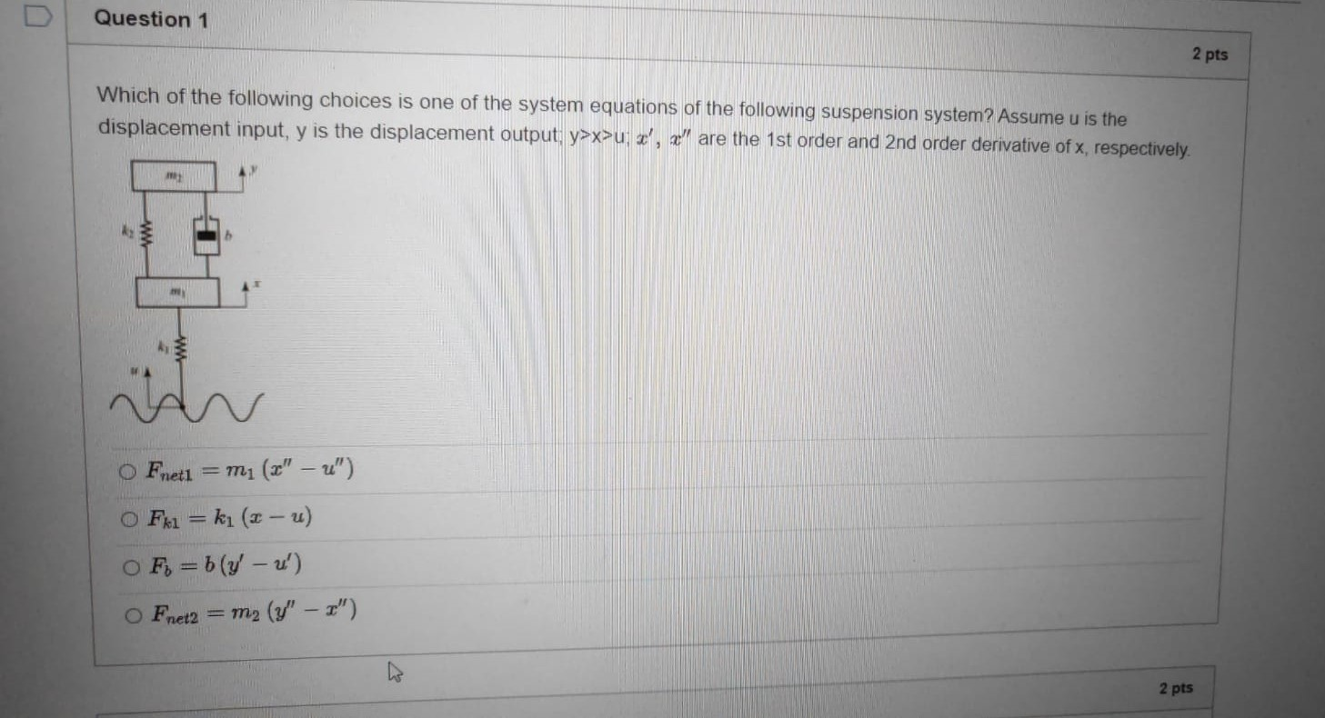 Solved Question 1 2 pts Which of the following choices is | Chegg.com