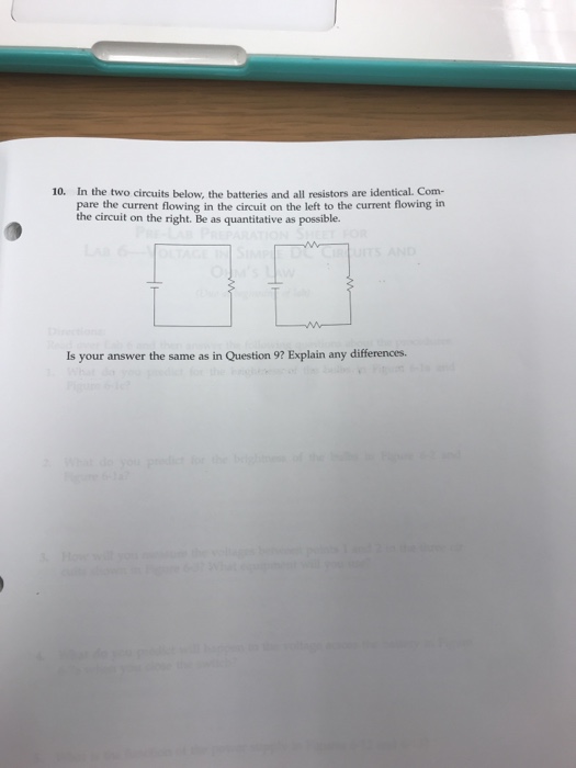 Solved 4. Use the miodel for electric current to rank the | Chegg.com