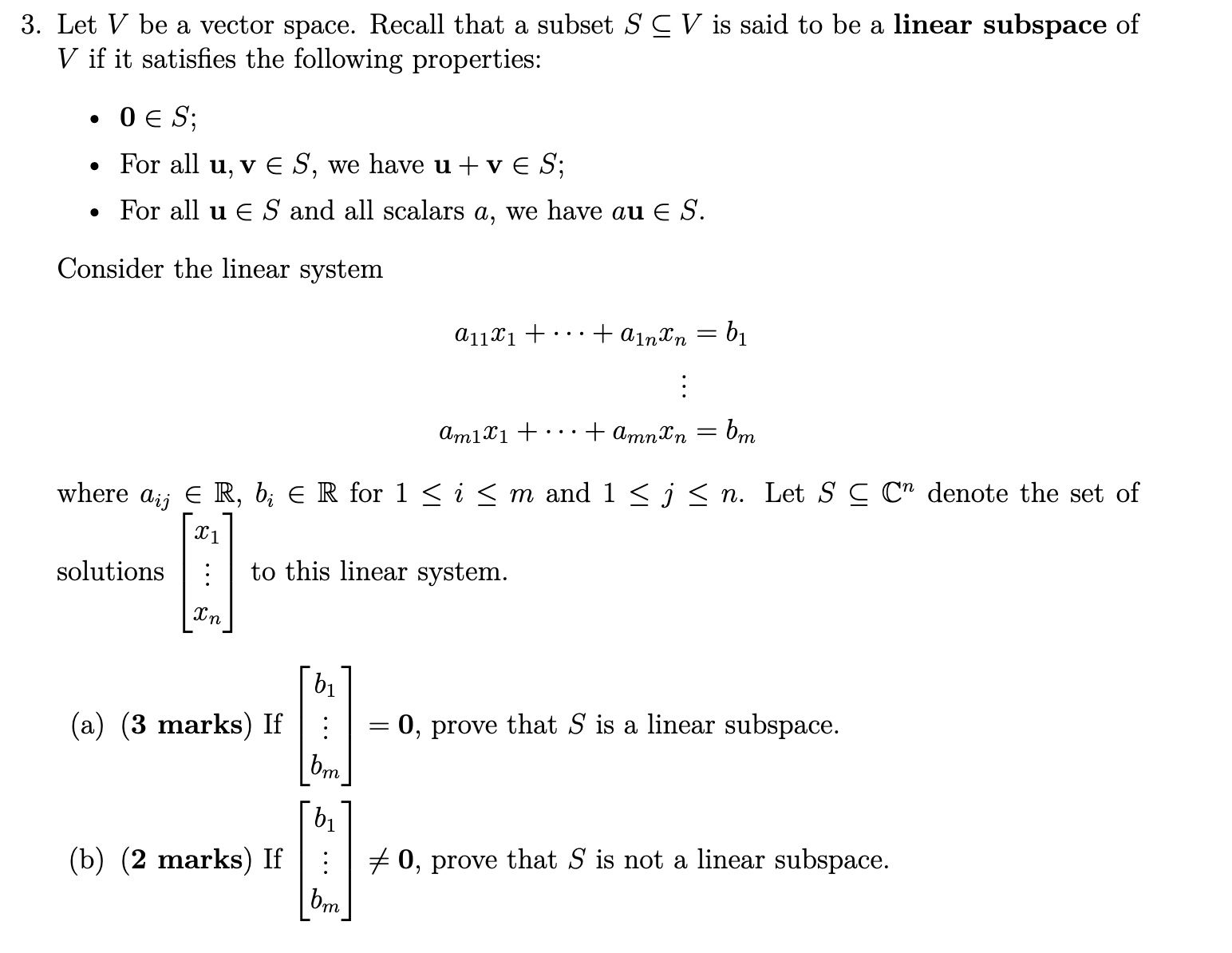 Solved Let V be a vector space. Recall that a subset S⊆V is | Chegg.com Solved Let V be a vector space. Recall that a subset S⊆V is | Chegg.com