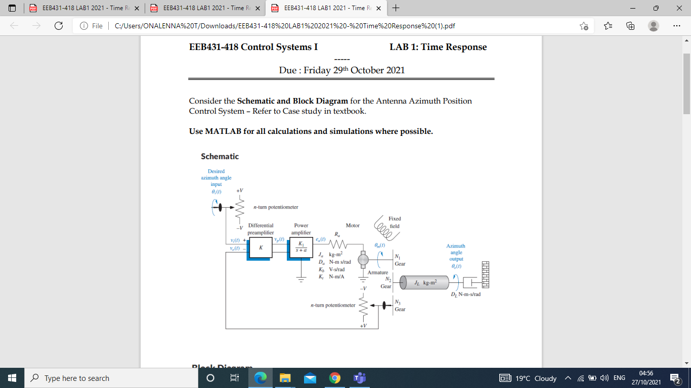 PDF EEB431-418 LAB1 2021 - Time X PRE EEB431-418 LAB1 | Chegg.com