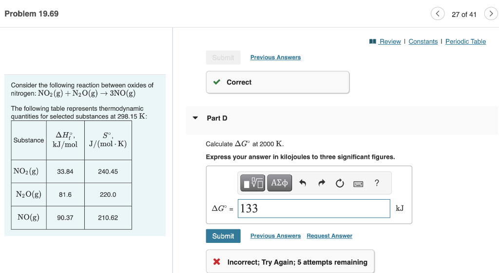 Solved roblem 19.69 27 of 41 Review 1 Consider the following | Chegg.com Solved roblem 19.69 27 of 41 Review 1 Consider the following | Chegg.com