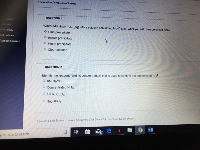 Solved * Question Completion Status: QUESTION 1 When add | Chegg.com