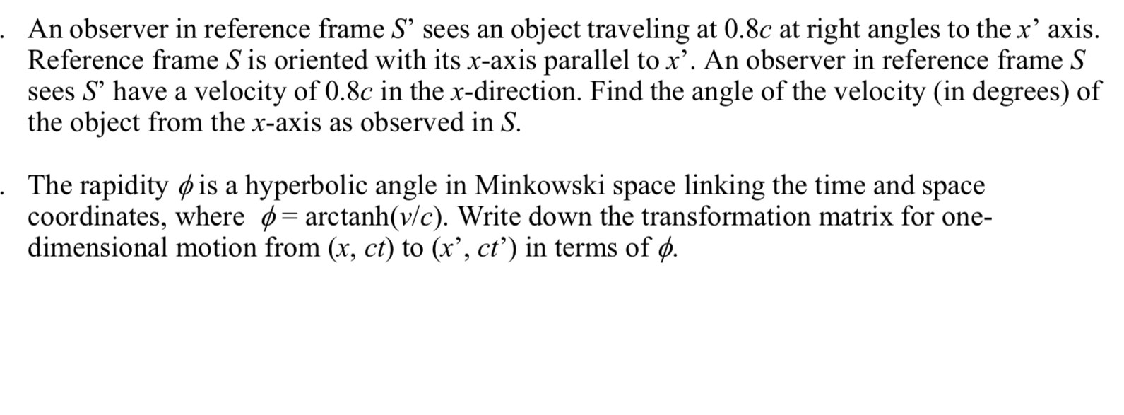 Solved An observer in reference frame S' sees an object | Chegg.com