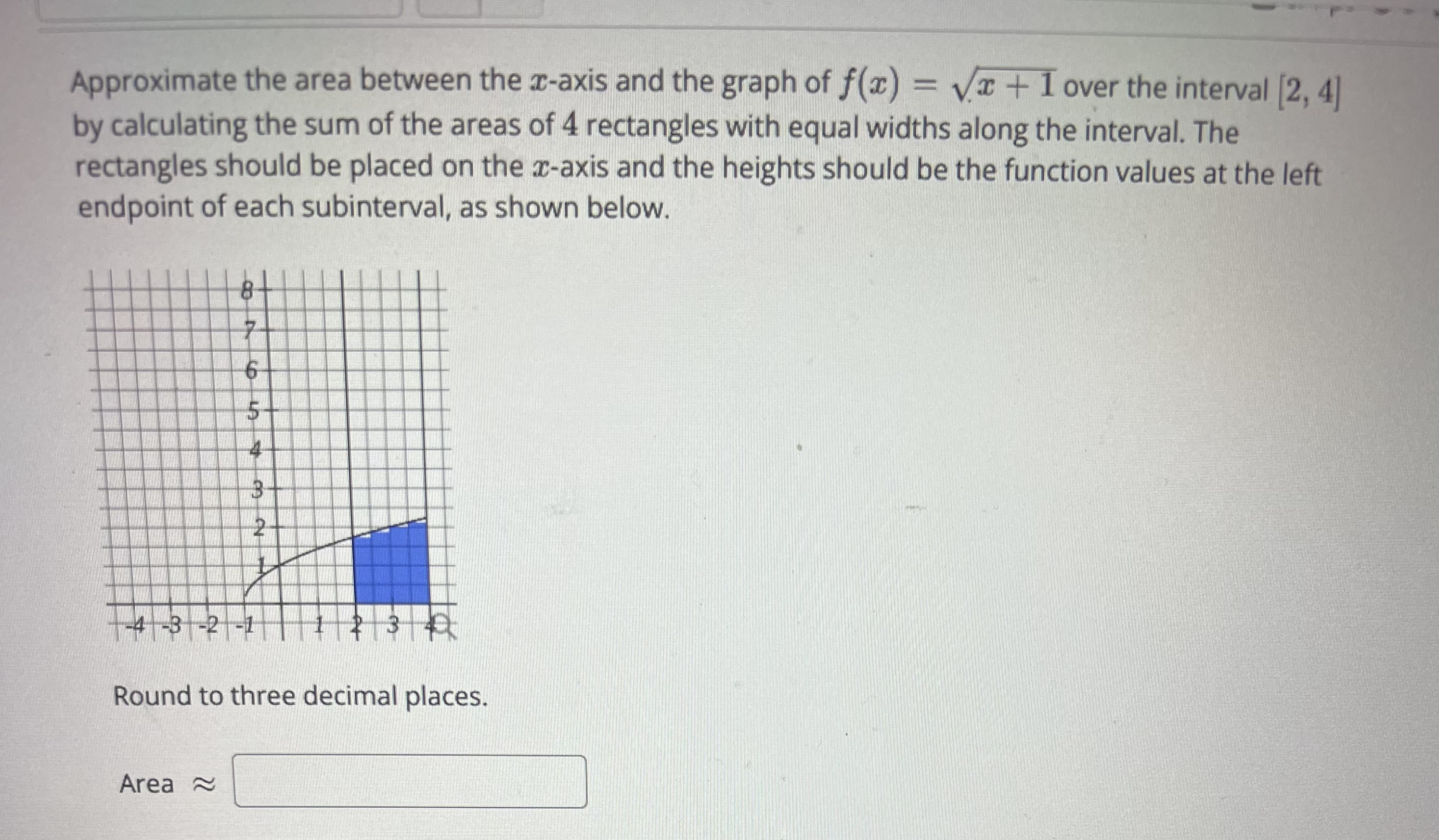 Solved Approximate the area between the x-axis and the graph | Chegg.com