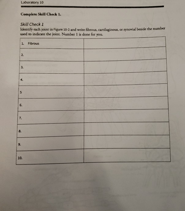 Laboratory 10 Complete Skill Check 1. Skill Check 1 | Chegg.com