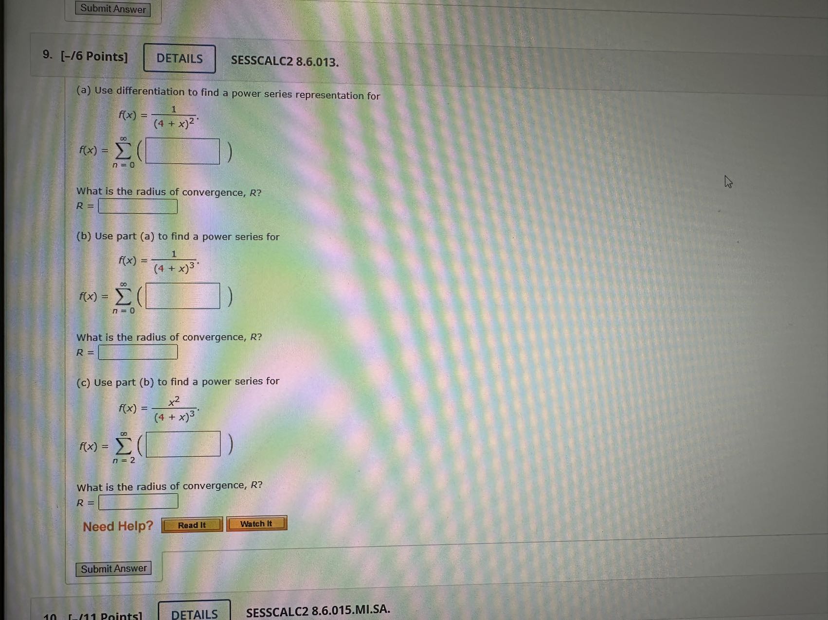 Solved -/6 Points] SESSCALC2 8.6.013. (a) Use | Chegg.com
