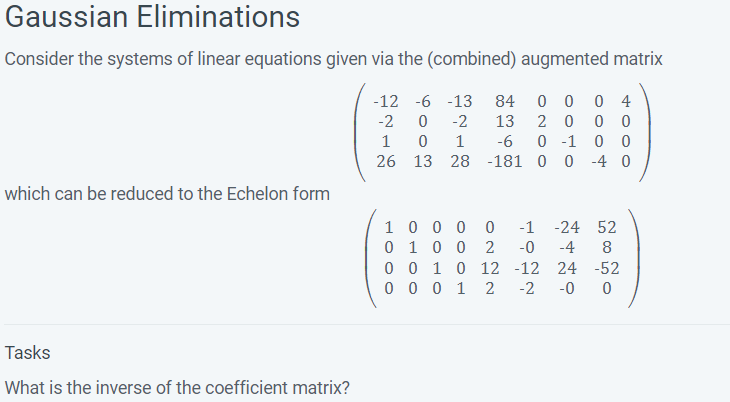 Solved Gaussian EliminationsConsider the systems of linear | Chegg.com
