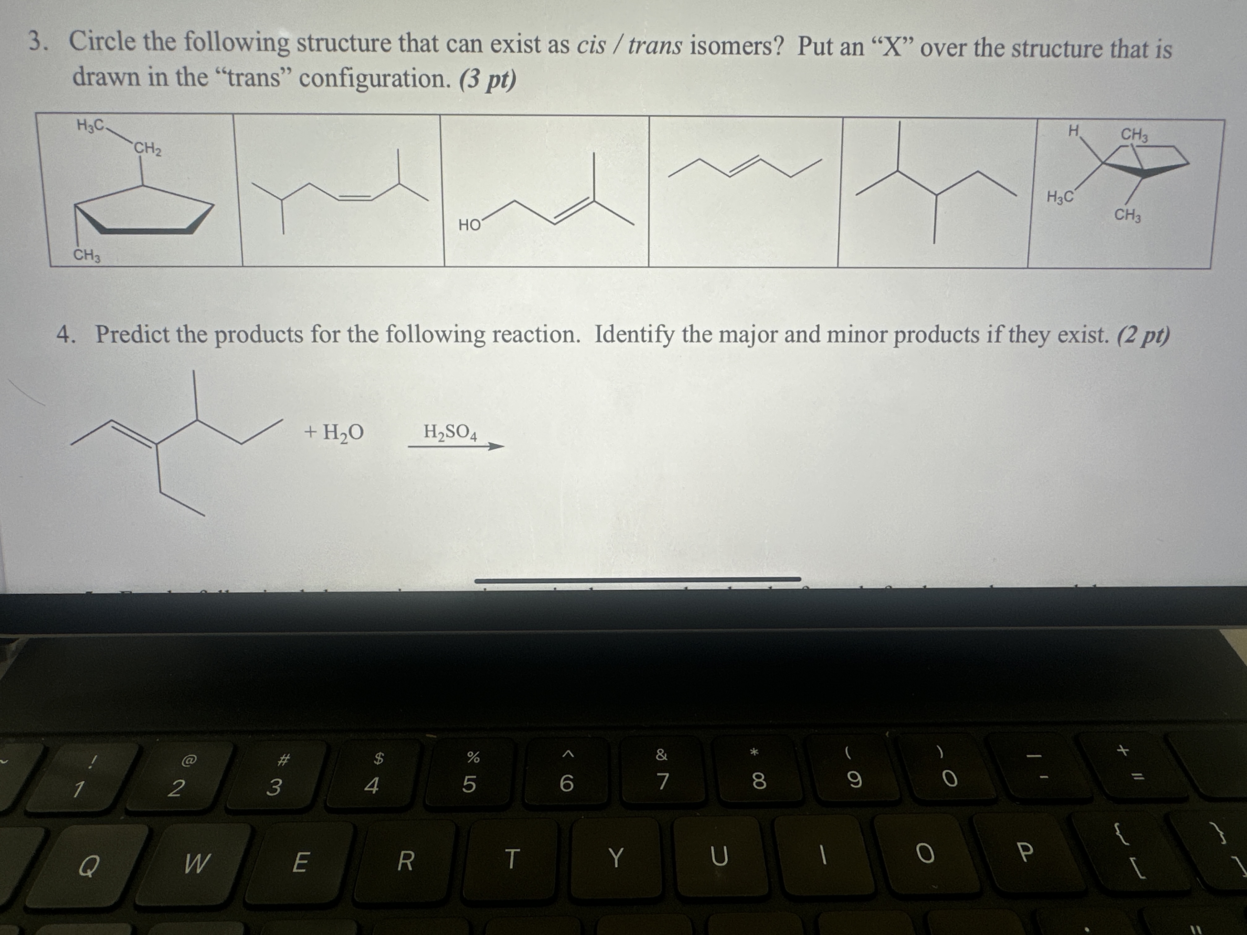 Solved Circle the following structure that can exist as cis | Chegg.com