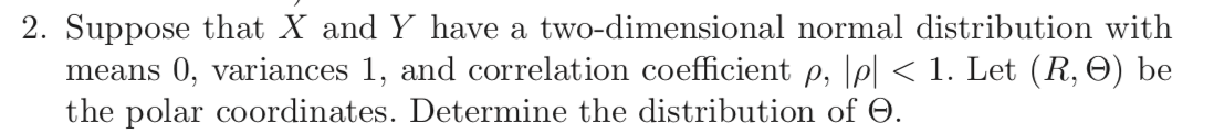 Solved 2. Suppose that X and Y have a two-dimensional normal | Chegg.com