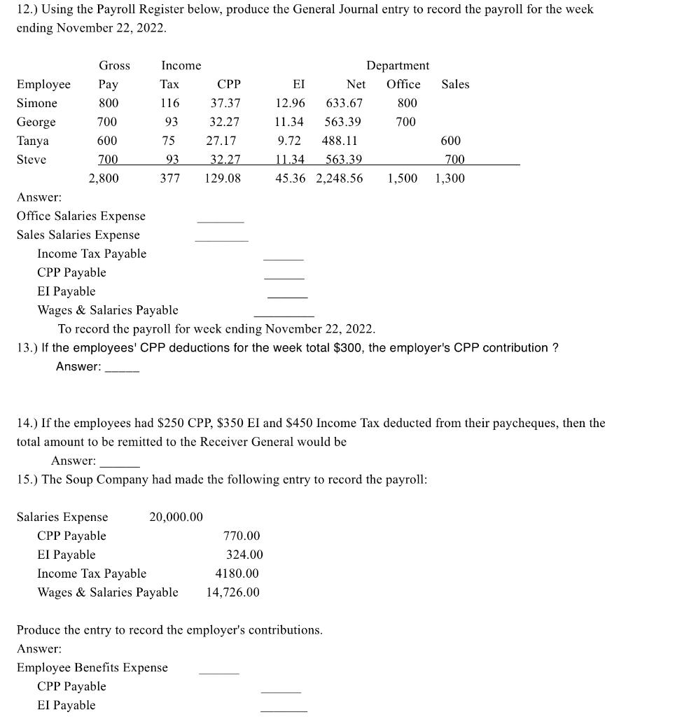 Solved 10.) Using the following information, compute this | Chegg.com